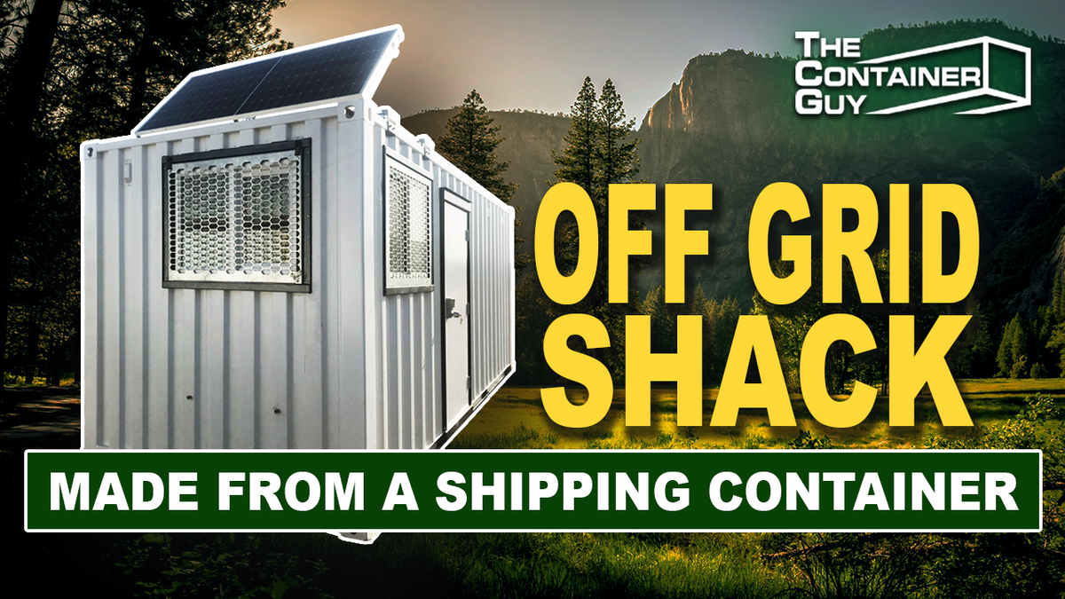 DIY Off Grid Shack Modified From a Shipping Container - Solar Powered