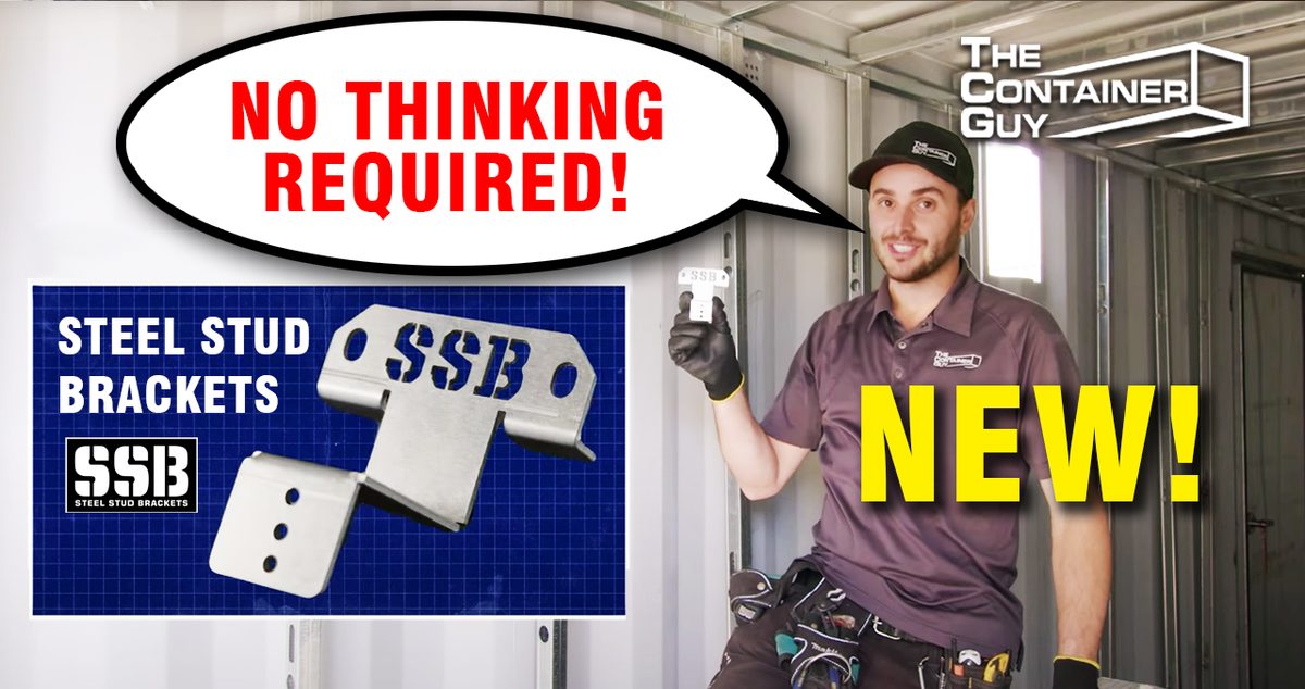 DIY - Framing a Shipping Container Using Our NEW Steel Stud Brackets