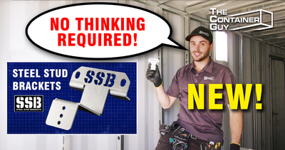 DIY - Framing a Shipping Container Using Our NEW Steel Stud Brackets