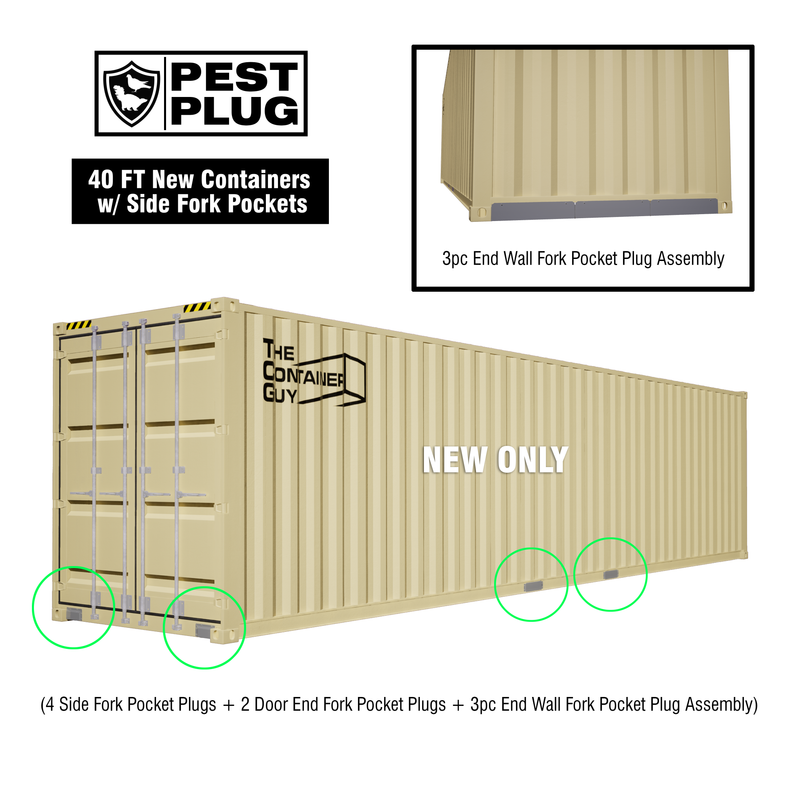 Pest Plug Fork Pocket Covers for Shipping Containers/Sea Cans - Keep O ...