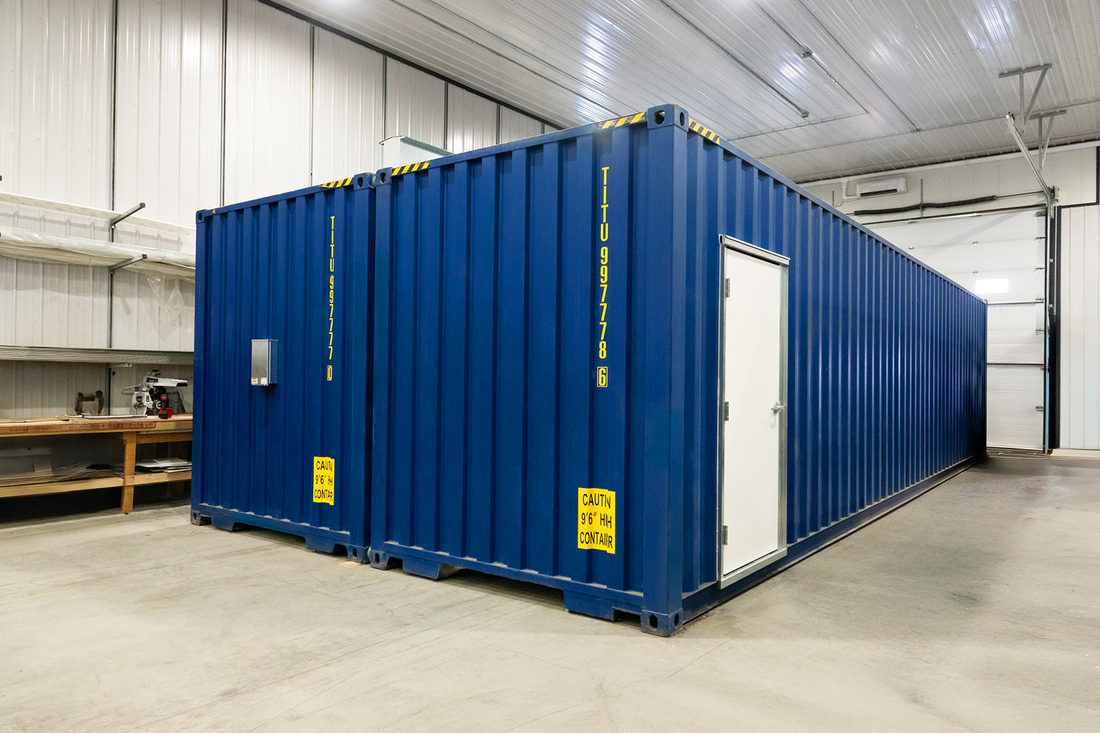 40' Double-Wide Shipping Container Connection Kit with Header - BETA 1