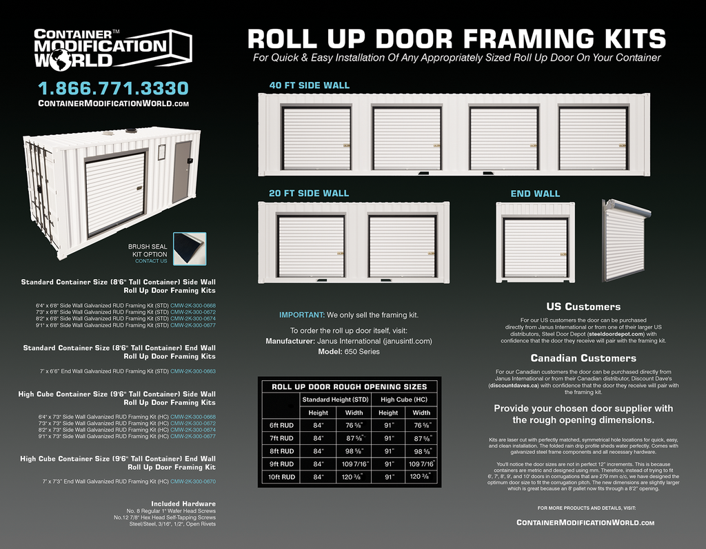 Standard (8'6") End Wall Framing Kit (7' x 6'8")