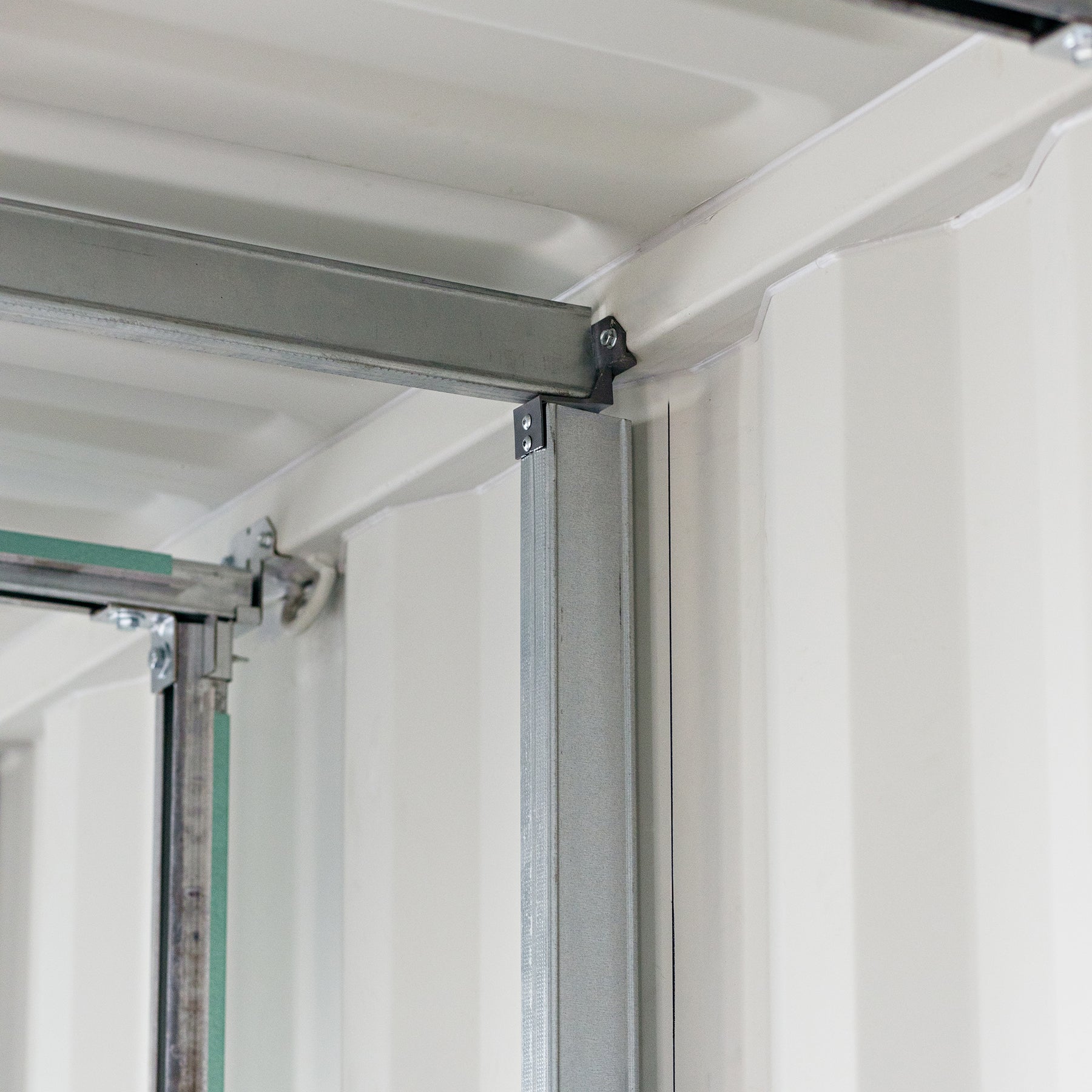 Composite Steel Stud Framing Brackets for the inside of Shipping Conta