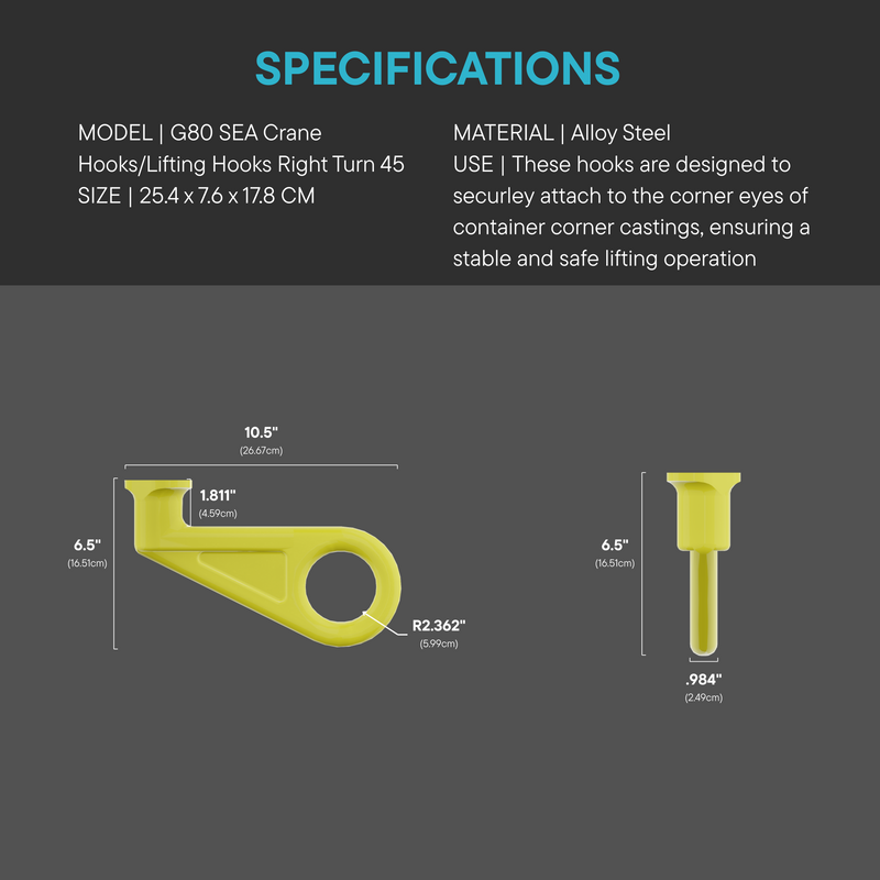 G80 SEA Crane Hooks / Lifting Hooks