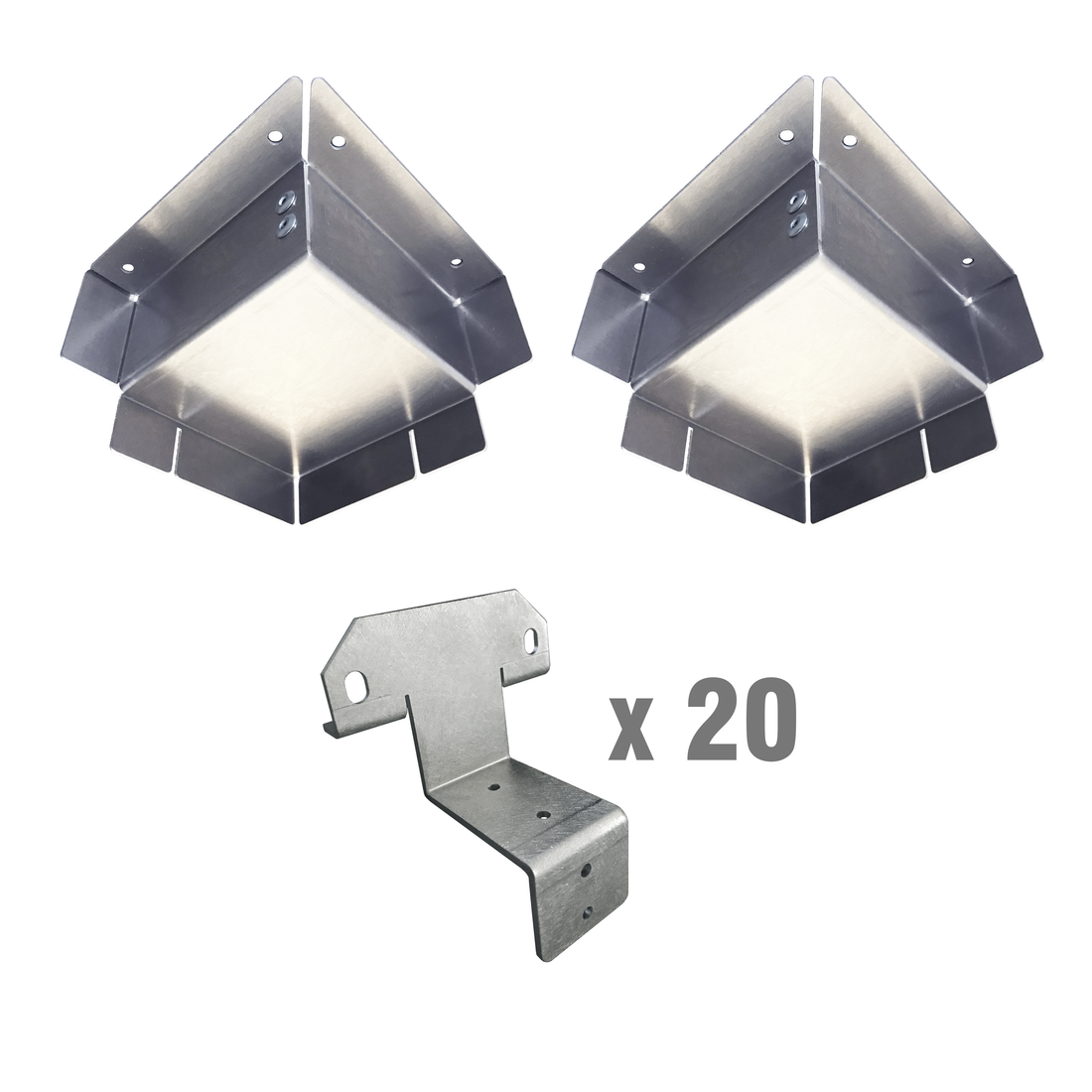 SSB™ Steel Stud Framing Kit (12 Gauge Aluminum Brackets) - 2 Corner Ca