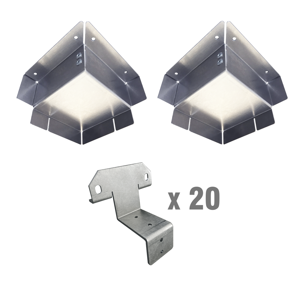 SSB™ Steel Stud Framing Kit (12 Gauge Aluminum Brackets) - 2 Corner Ca